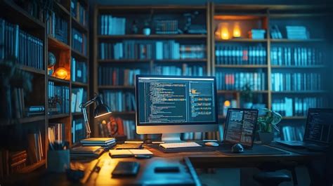 Computer Screen Displaying Complex Machine Learning Algorithms And Code Premium Ai Generated Image