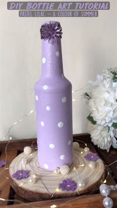 Pastel Lilac Bottle Art Tutorial