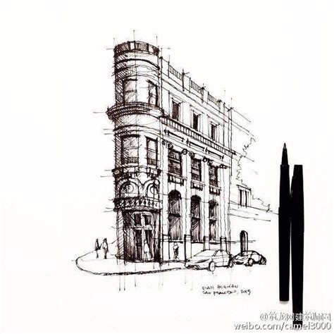 Fineliner Architecture Sketch Architecture Drawing Architectural Sketch