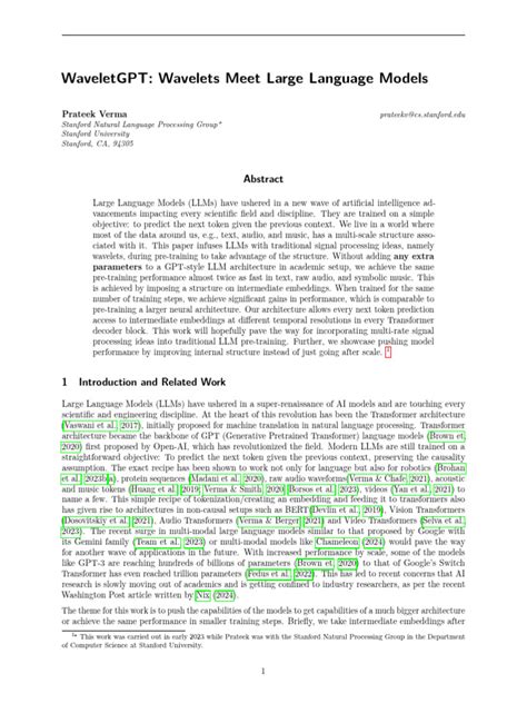 Wavelets Meet Large Language Models Pdf Wavelet Computer Engineering