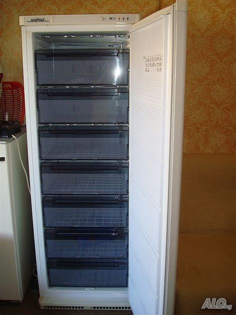 вертикален фризер Фризер силтал Бял Хладилници Фризери Ямбол нов вертикален фризер