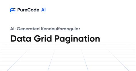 Build Great Kendouiforangular Data Grid Pagination Components Faster Using Ai Tools
