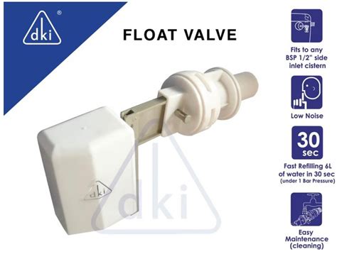 Dki Auto Valve For Cistern Pelampung Tangki Tandas Plastic Inlet Float Valve Toilet Bowl