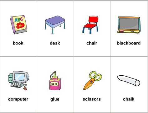 Dibujos De Utiles Escolares En Ingles Imagui