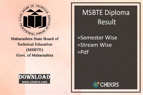 Msbte Result Summer 2024 Diploma Polytechnic 2nd 4th 6th Semester Mark Sheet