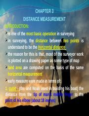 Ce Ch Distance Measurement Pptx Chapter Distance Measurement Introduction Is One Of The