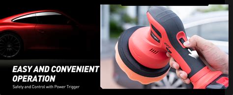 Avhrit 6 Inch Cordless Car Buffer Polisher 2x4000mah Batteries Car