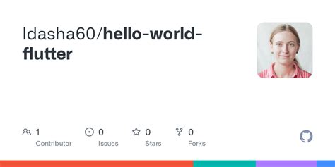 Github Ldasha60hello World Flutter
