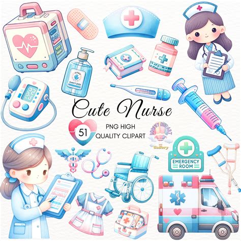 Cute Nurse Clipartmedical Clipartnurse Pngnurse Elementsmedical Elements Cliparthealthcare