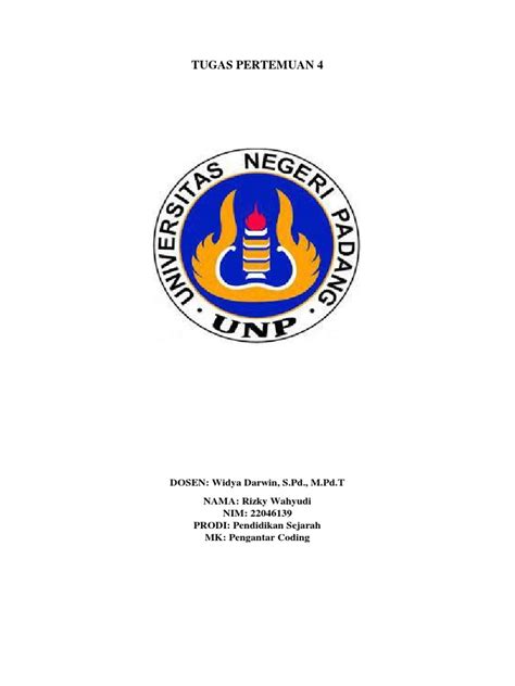 Tugas Pertemuan Coding 4 Pdf