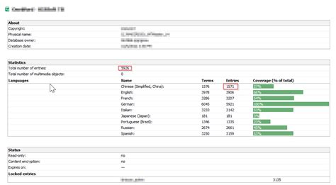 How Are Coverage Statistics For A Server Termbase Calculated In Multiterm Desktop