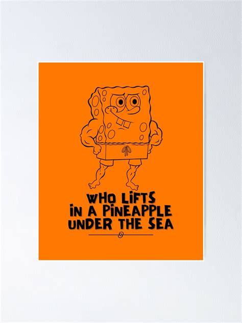 Poster Muscle Jacked Spongebob Cartoon drôle de remise en forme par hardaesthetics Redbubble