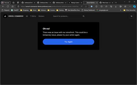 Demo Down · Issue 1 · Umbracoumbracovercelcommercedemo · Github