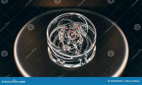 Glass Microfluidic Chip On The Blue Background 3d Rendered Royalty Free