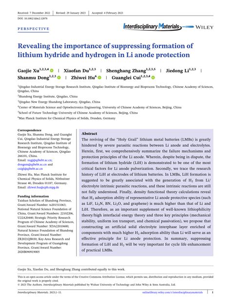 Pdf Revealing The Importance Of Suppressing Formation Of Lithium