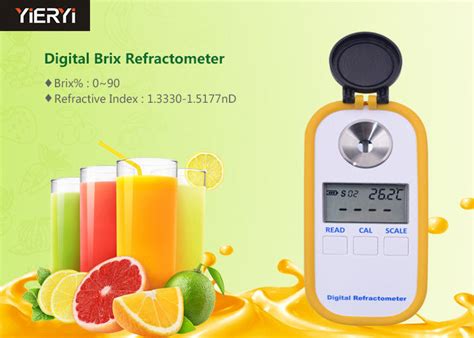 Hand Held Pocket Digital Refractometer With Yellow Led Light Source