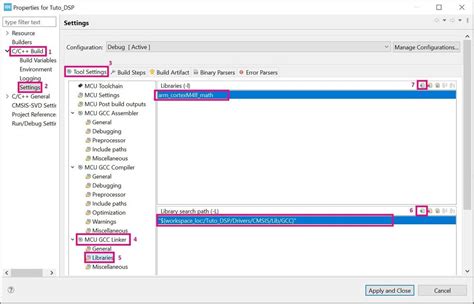 Configuring Dsp Libraries On Stm32cubeide Stmicroelectronics Community