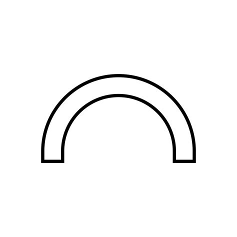 Half Circle Outline Svg