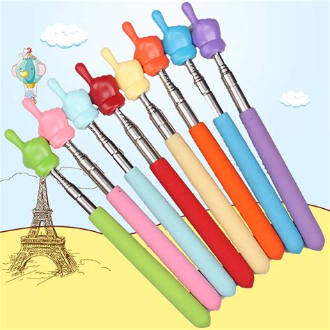 Homerr Finger Reading Stick Classroom Pointer Retractable Whiteboard Pointer Stainless Steel