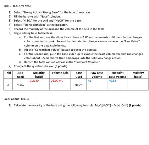 Solved Trial 3 Mathrm H 2 Mathrm So 4 Vs