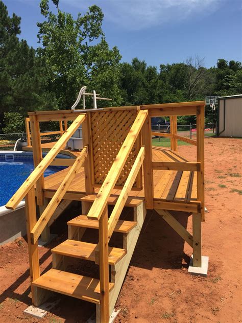Backyard Pool Deck Stairs At Patricia Candice Blog