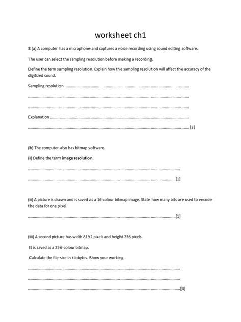 worksheet chapter 1 version 3 pdf binary coded decimal decimal