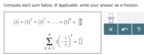 Solved Compute Each Sum Below If Applicable Write Your