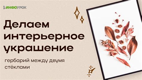 Мастер класс «Делаем интерьерное украшение гербарий между двумя стёклами