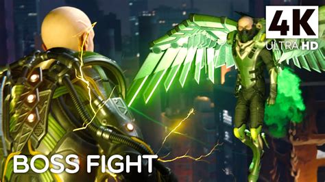 Vulture And Electro Boss Fight Spider Man Remastered Pc 4k Youtube