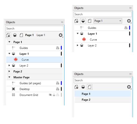 coreldraw help view layers pages and objects