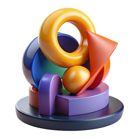 Extraordinary Creative Abstract 3d Render Colorful Shapes Authentic