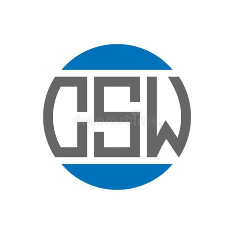 Csw Letter Logo Design On White Background Csw Creative Initials Circle Logo Concept Stock