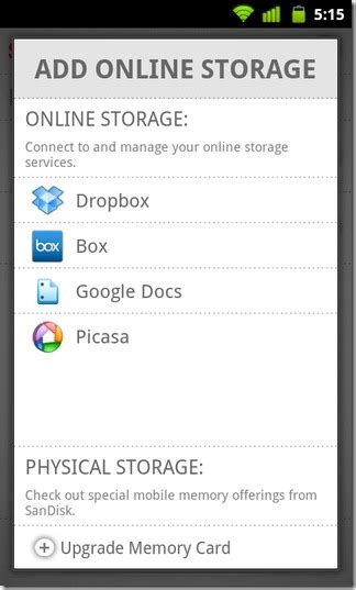 SanDisk Memory Zone Phone SD Card Cloud Storage Management App For Android
