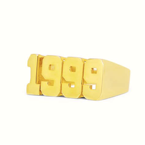 Womens Vermeil Custom Year Ring The Gold Goddess The Gold Gods