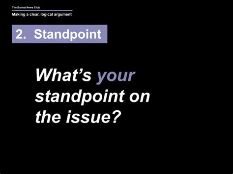 Burnet News Club Making A Clear Logical Argument Pptx