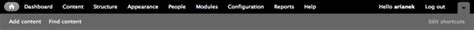 Working With The Toolbar Administering Drupal Site Drupal Wiki