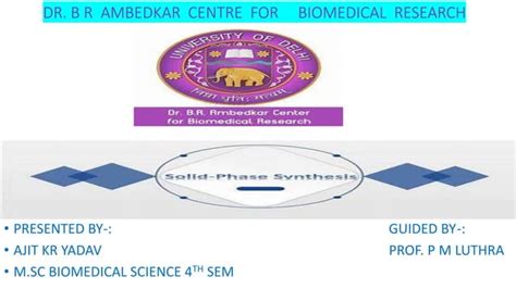 Solid Phase Synthesis Ppt Pptx New Organic Synthesis Pptx Chemistry Science