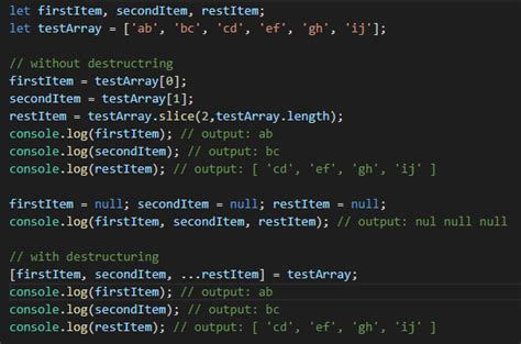 Using Destructuring Assignment In Javascript By Rohit Gupta Medium