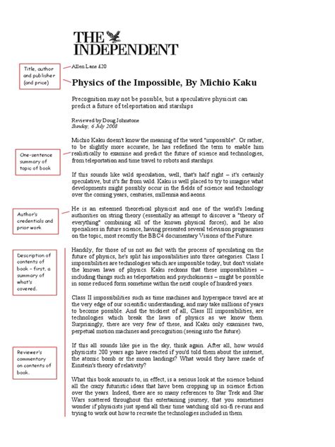 Physics Of Impossible Pdf Science