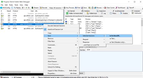 Use Fiddler To Capture Refinitiv Real Time Optimized Content Devportal