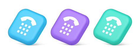 Phone Call Button Application Handset Mobile Contact Communication 3d Realistic Isometric Icon