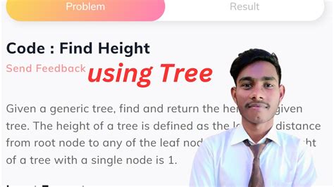 Find Height Using Tree Java Youtube