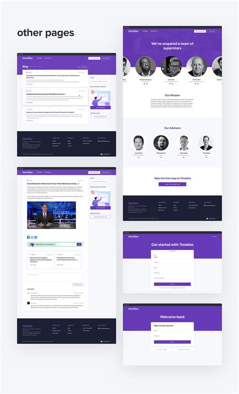 Timeline Website And Web App On Behance