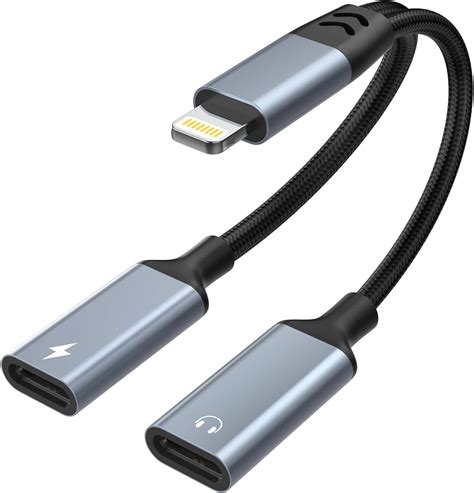 Iphone Splitter For Charging And Headphone Adapter Iphone Lightning To 2 Lightning