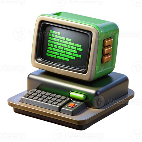 Wonderful Contemporary A Vintage Computer Terminal Displaying Co Authentic 57761965 Png