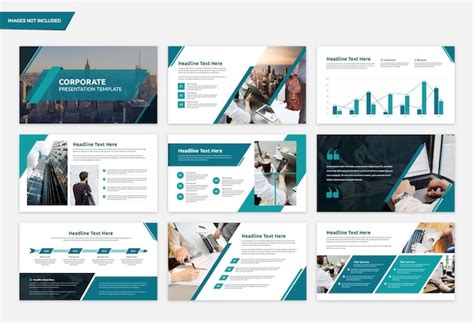 기업 비즈니스 개요 프레젠테이션 템플릿 디자인 프리미엄 벡터