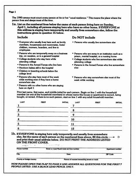 Ipums Usa 1990 Enumeration Form