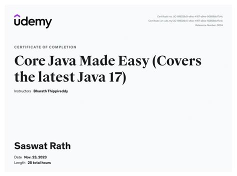 Saswat Rath On Linkedin Check Out This Certificate I Got For Core Java Made Easy