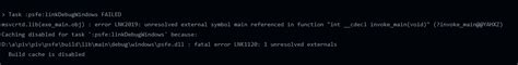 Msvcrtdlibexemainobj Error Lnk2019 Unresolved External Symbol Main Referenced In