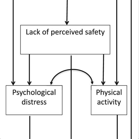Conceptual Model Of Direct And Indirect Paths From Crime To Bmi